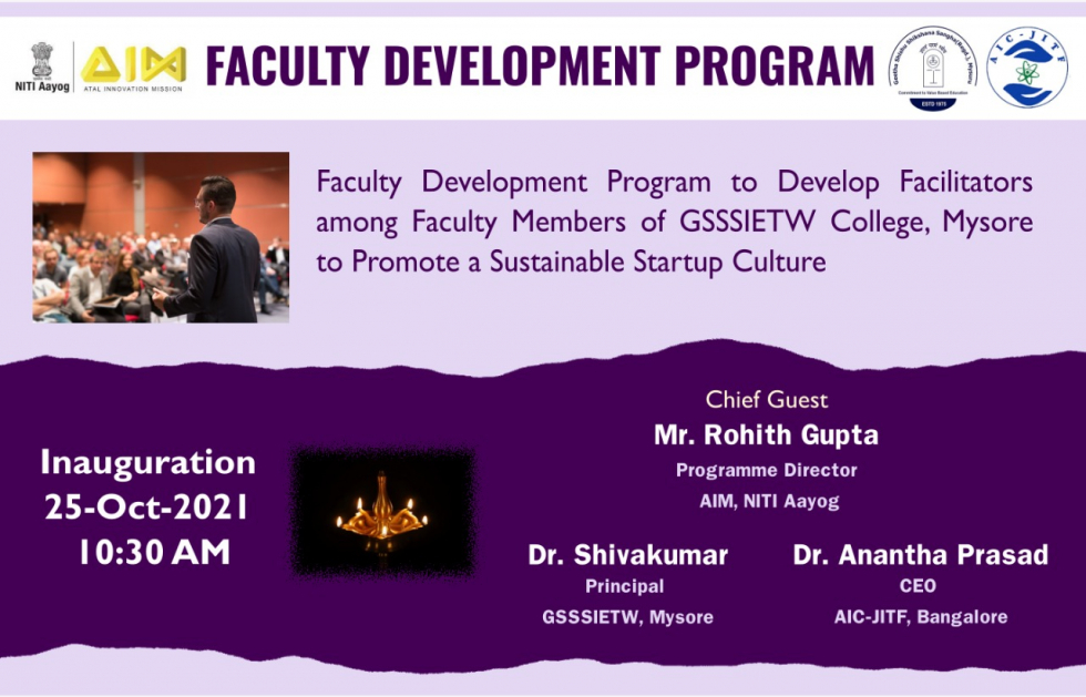 Faculty Development Programme (Oct 2021) | AIC - Jyothy Institute of ...