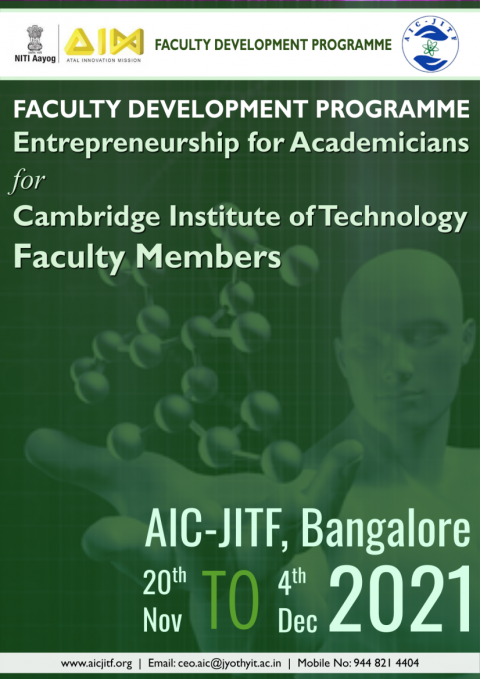 Faculty Development Programme (Nov 2021) | AIC - Jyothy Institute of ...
